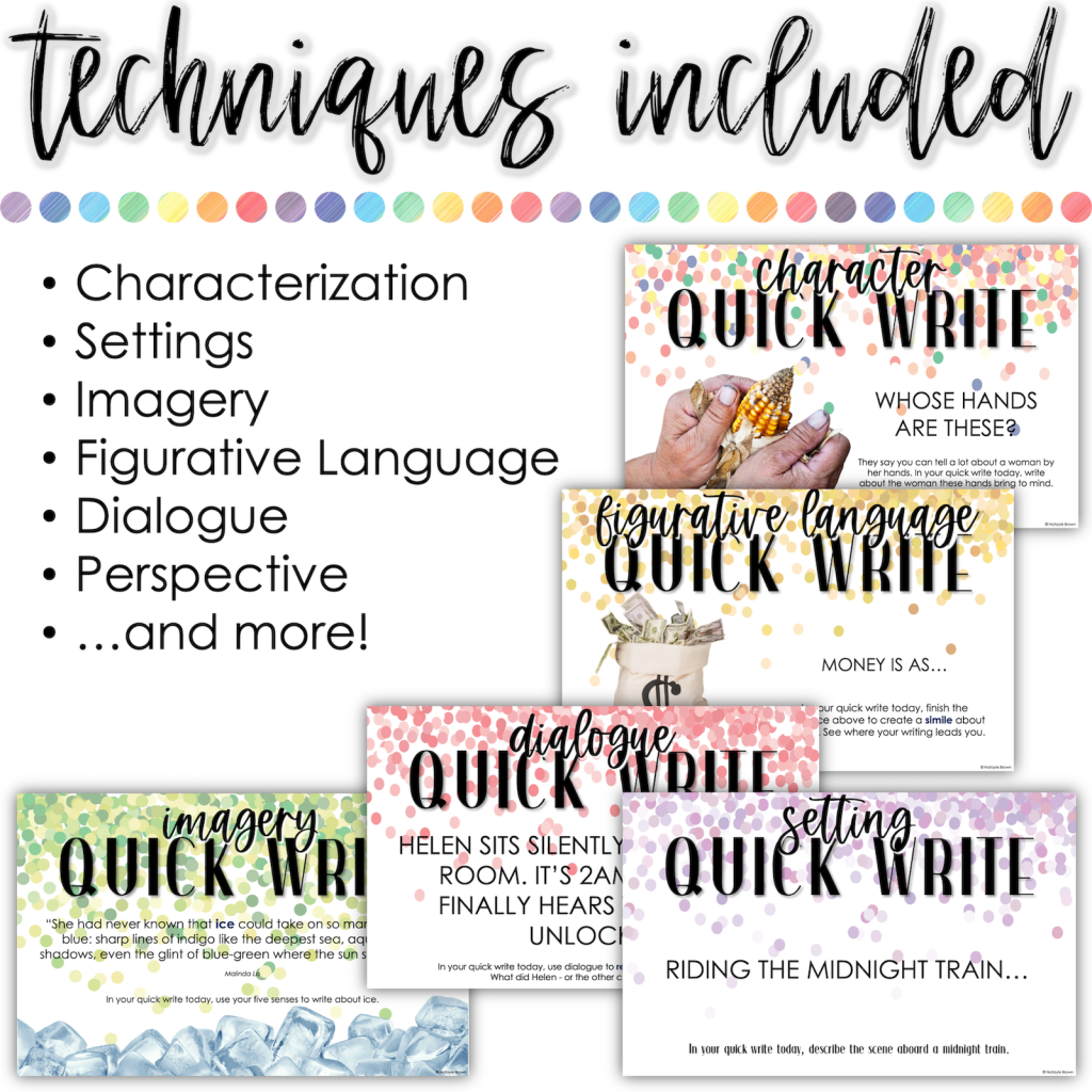 Daily Writing Prompts to Develop Narrative Writing Techniques in Middle ...